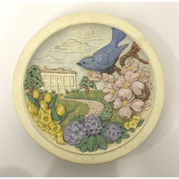 Avon | Accents | Vintage Obrien 3d Blue Bird Plate South In Bloom 994 ...